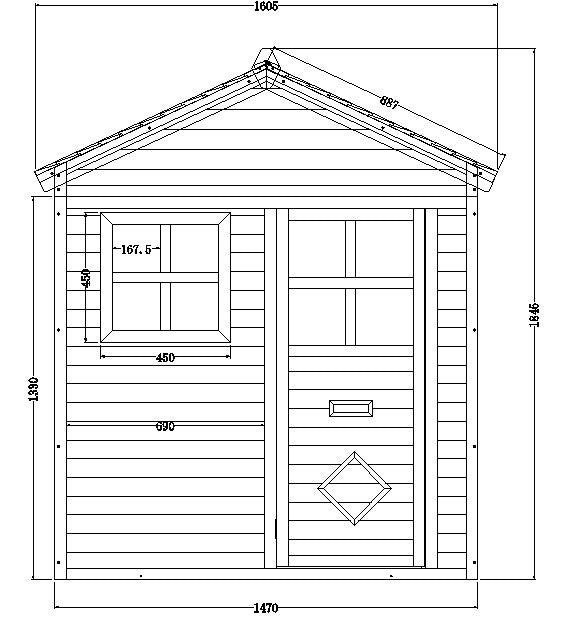 Hide & Seek Kids Millie Cubby House - Outdoor Hideaway